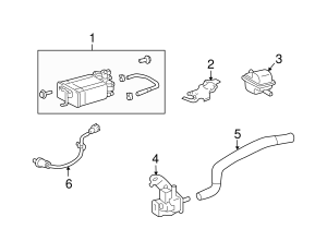 2007-2013 Toyota Evaporative Emissions System Lines 23826-0P100 | OEM ...