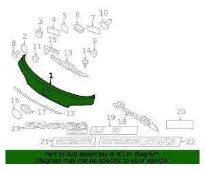 Genuine Finish Panel for 2013-2019 Hyundai | Part# 87371-B8000 ...