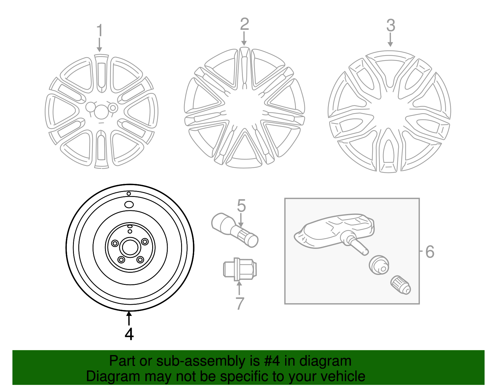 2011-2024 Toyota Spare Wheel 42611-21280 | Toyota Parts Center