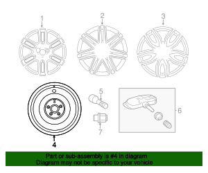 42611-21280 - Spare Tire 2011-2024 Toyota | AutoNation Parts