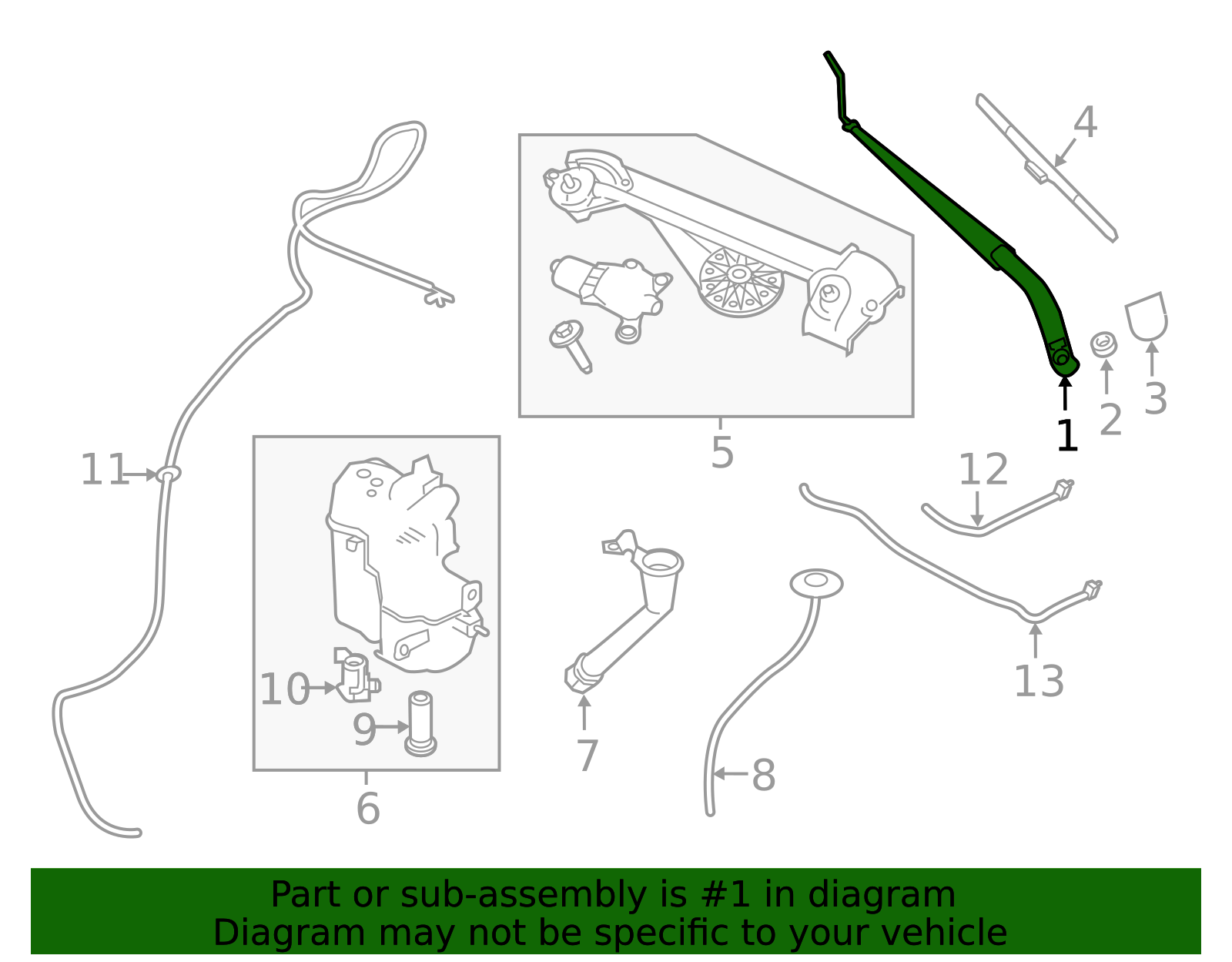 2019-2024 Nissan Altima Wiper Arm 28881-6CA0A | Sullivan Brothers Nissan