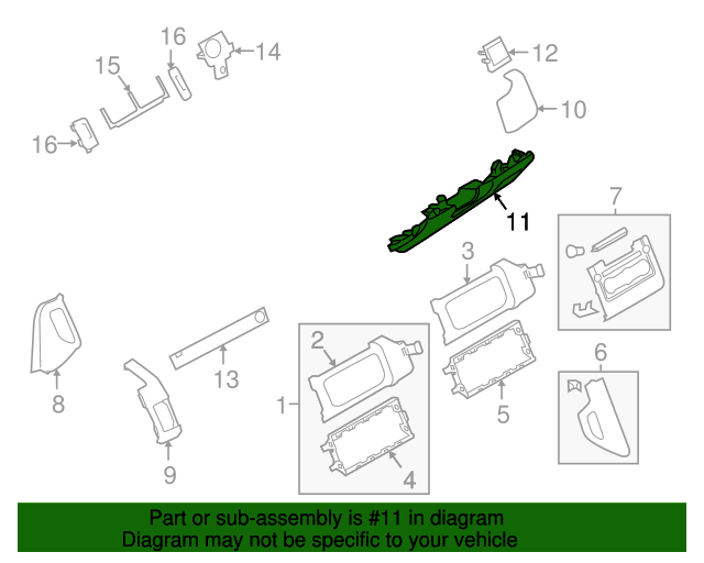 2013-2022 Land Rover Range Rover Knee Bolster LR034699 | OEM Parts Online