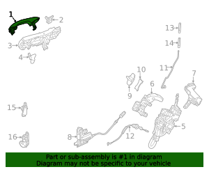 099-760-20-01-9149 - Handle, Outside 2017-2024 Mercedes-Benz ...