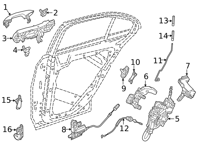 2019-2023 Mercedes-Benz Handle, Outside 099-760-19-01-9859 ...