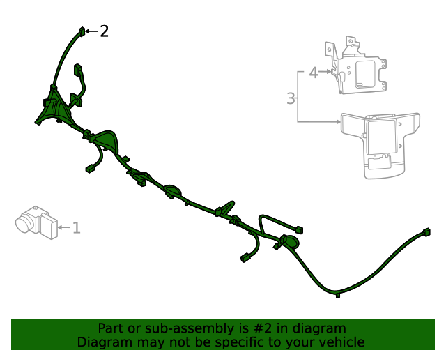 91880-L0150 - Parking Aid System Wiring Harness 2020-2022 Hyundai ...