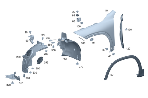 Front Fender/Wheel Well Cover for 2022 Mercedes-Benz EQB 300 | Mercedes ...