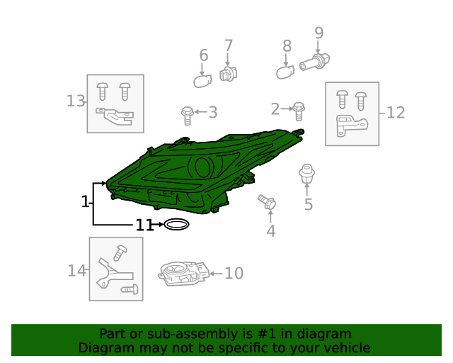 2016-2019 Lexus Composite Assembly 81140-48E01 | OEM Parts Online