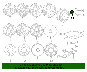 6-6-47-0202 - Wheel Hub Insert - Silver Cap Silver Logo 2002-2020 ...