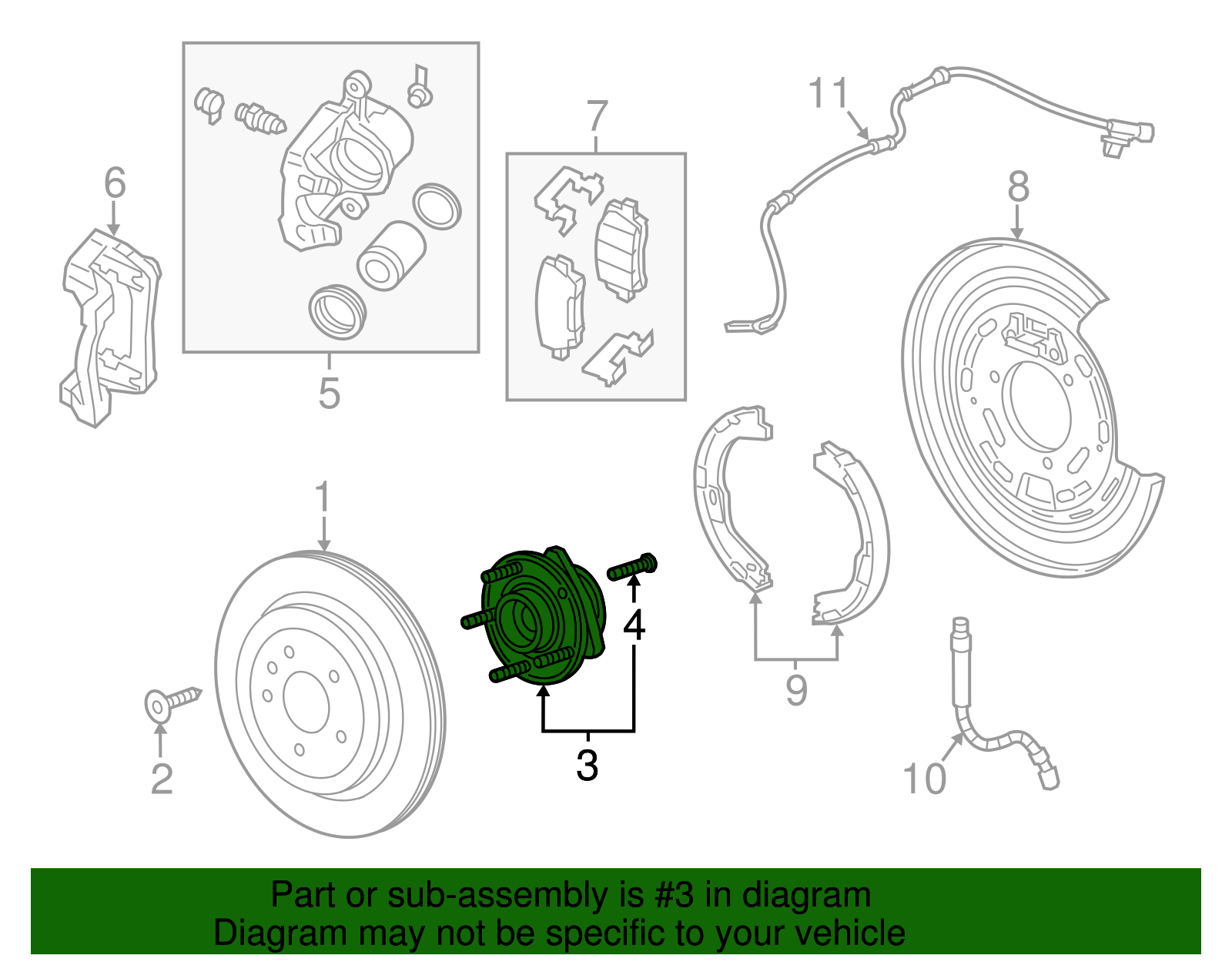 2013-2019 Cadillac ATS Hub & Bearing 13546424 GM | GMPartsDirect.com
