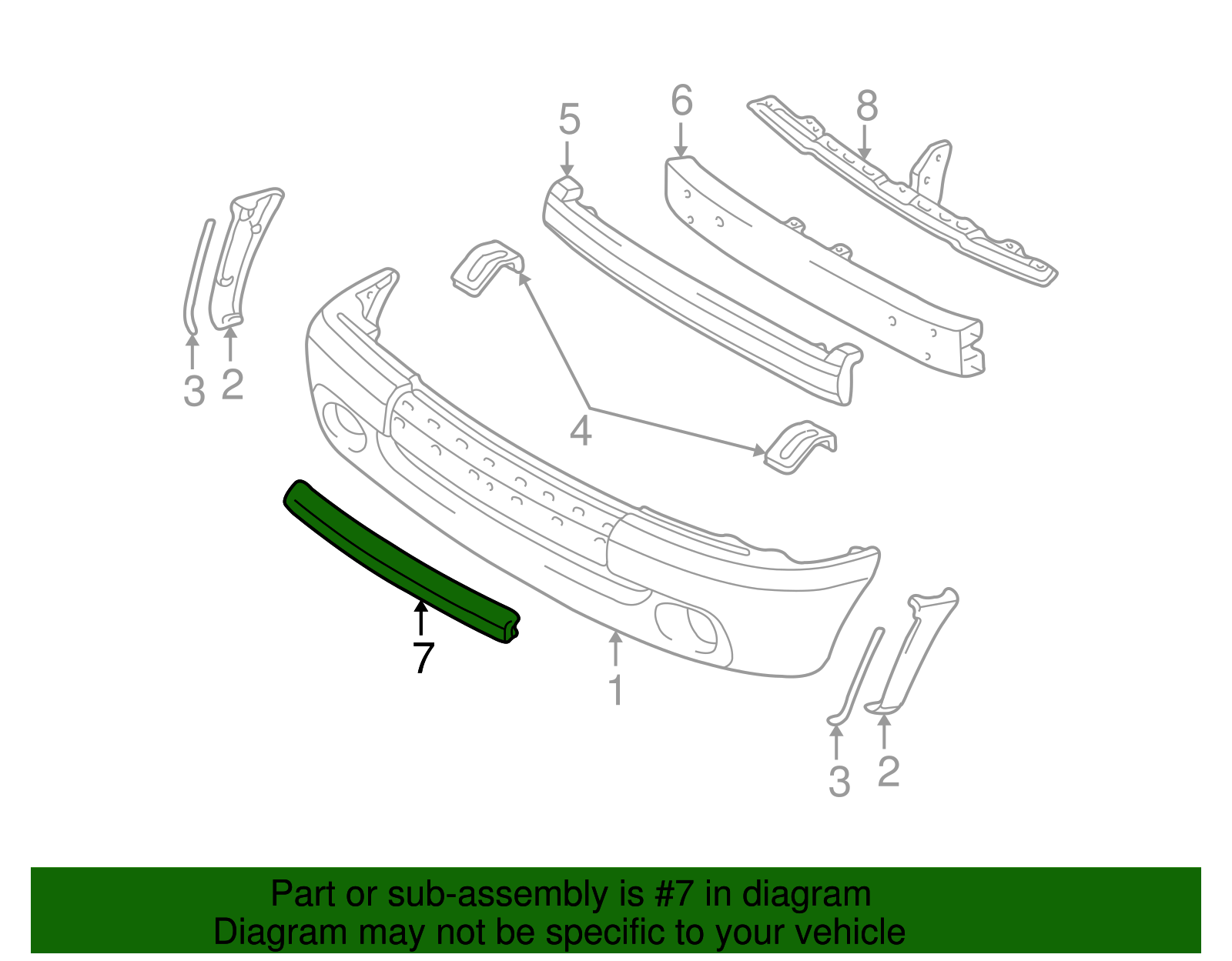 2003-2006 Toyota Tundra Front Molding 52701-0C010 | Retail Performance ...