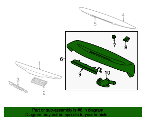 39887638 - Spoiler Assembly - 2008-2013 Volvo C30 | Volvo OEM Parts Direct