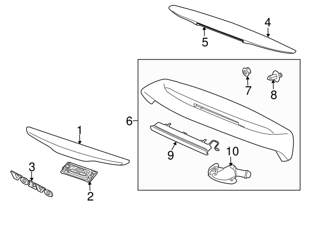 31218231 - Liftgate Pull Handle 2009-2013 Volvo C30 | AutoNationParts.com