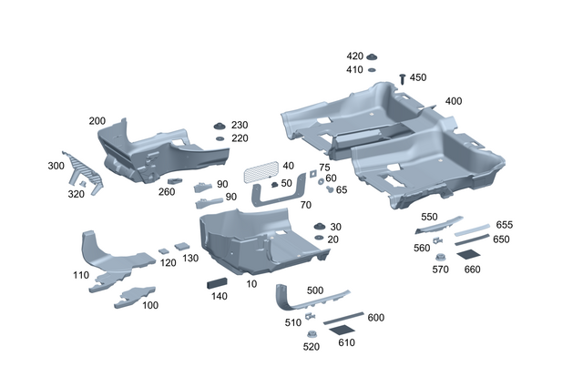 2021-2023 Mercedes-Benz S500 Cover Rail 223-680-48-00 | Buy Mercedes ...