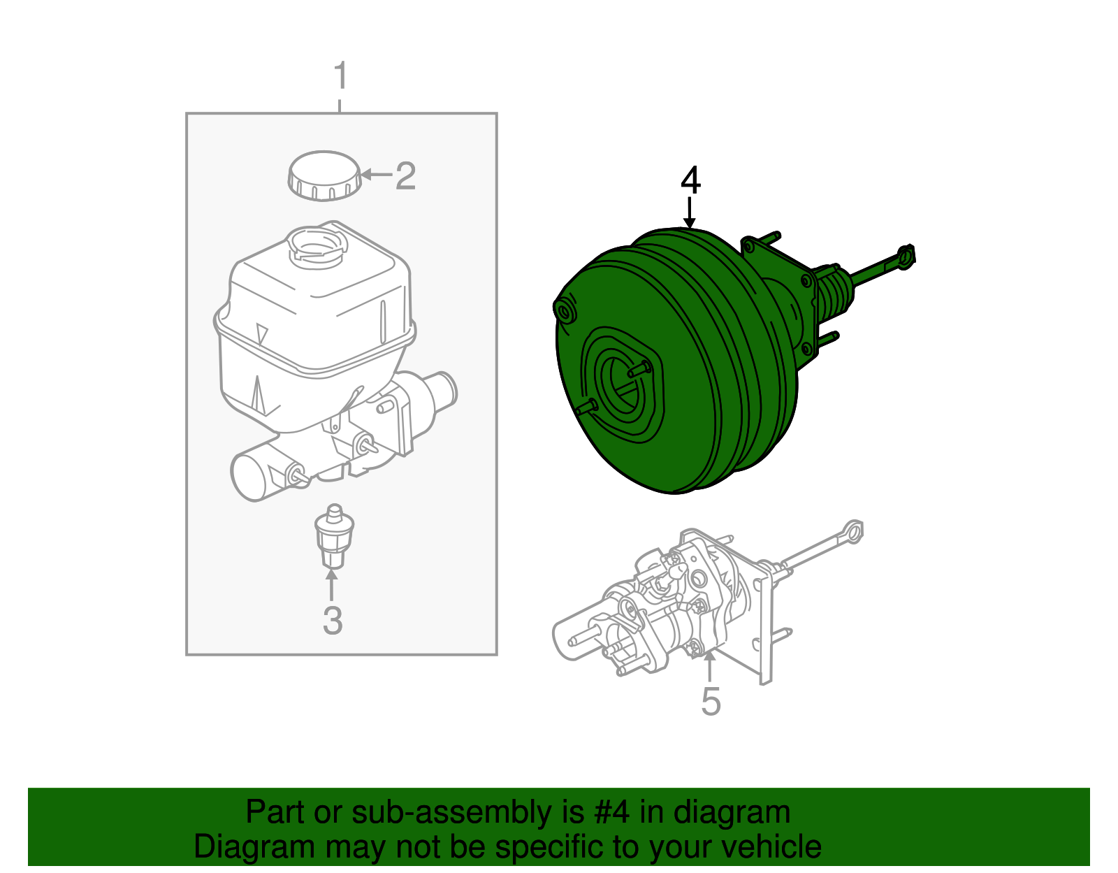 OEM Ford Motorcraft™ Power Brake Booster For 2014-2016 Ford F-350 Super ...