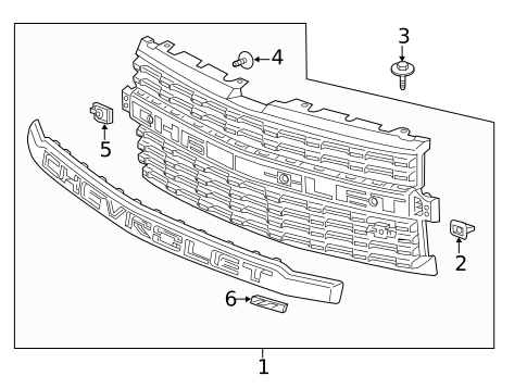 Grille & Components for 2020 Chevrolet Silverado 1500 | GMPartsDirect.com