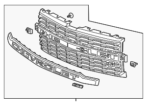 2022 Chevrolet Black Front Grille 85153815 | TascaParts.com
