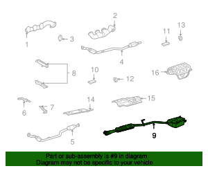 203-490-63-21 - Muffler & Pipe 2001-2005 Mercedes-Benz | Mercedes-Benz ...
