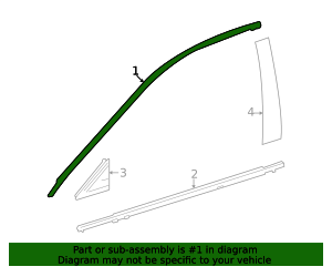 2021-2023 Toyota Mirai Door Reveal Molding 75754-62010 | Toyota Parts ...
