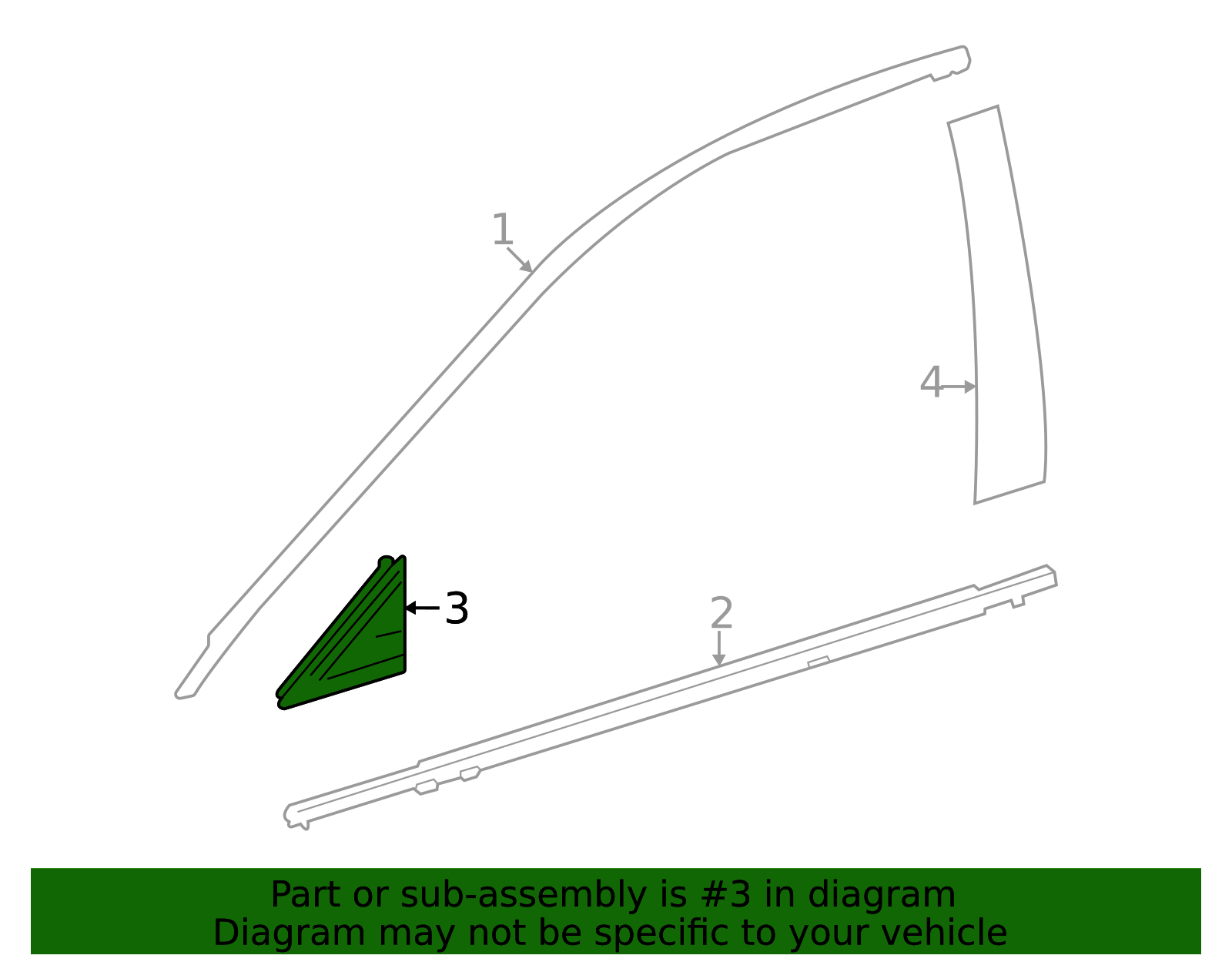 2021-2024 Toyota Mirai Corner Molding 67495-62010 | Toyota Parts Center