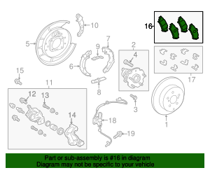 Brake Pads Rear - 2012-2017 Toyota Prius V (04466-47051) | Toyota of El ...