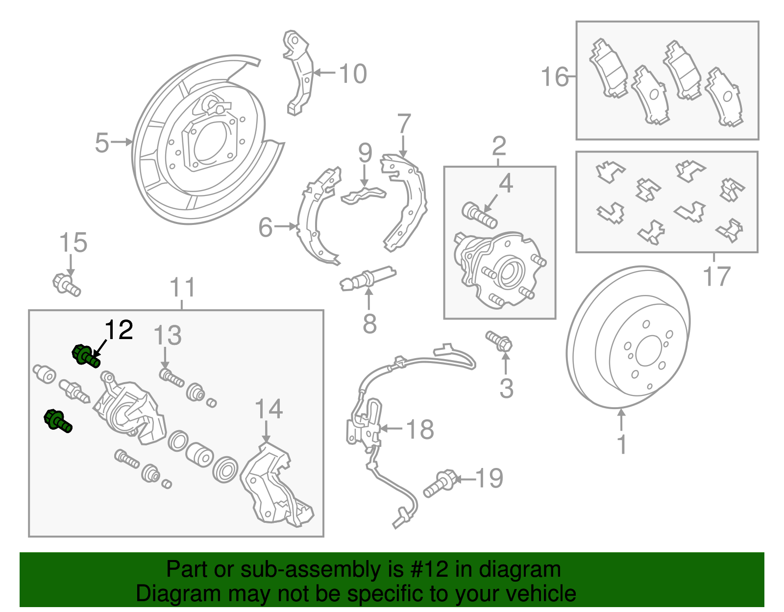 90016-AA604 - Disc Brake Caliper Pin Bolt - 1989-2024 Toyota | OEM ...