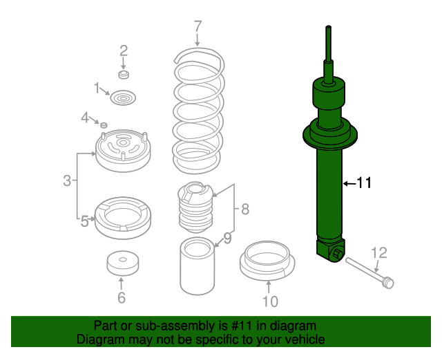33526786543 - 2002-2008 BMW Shock Absorber (33-52-6-786-543) | BMW of ...