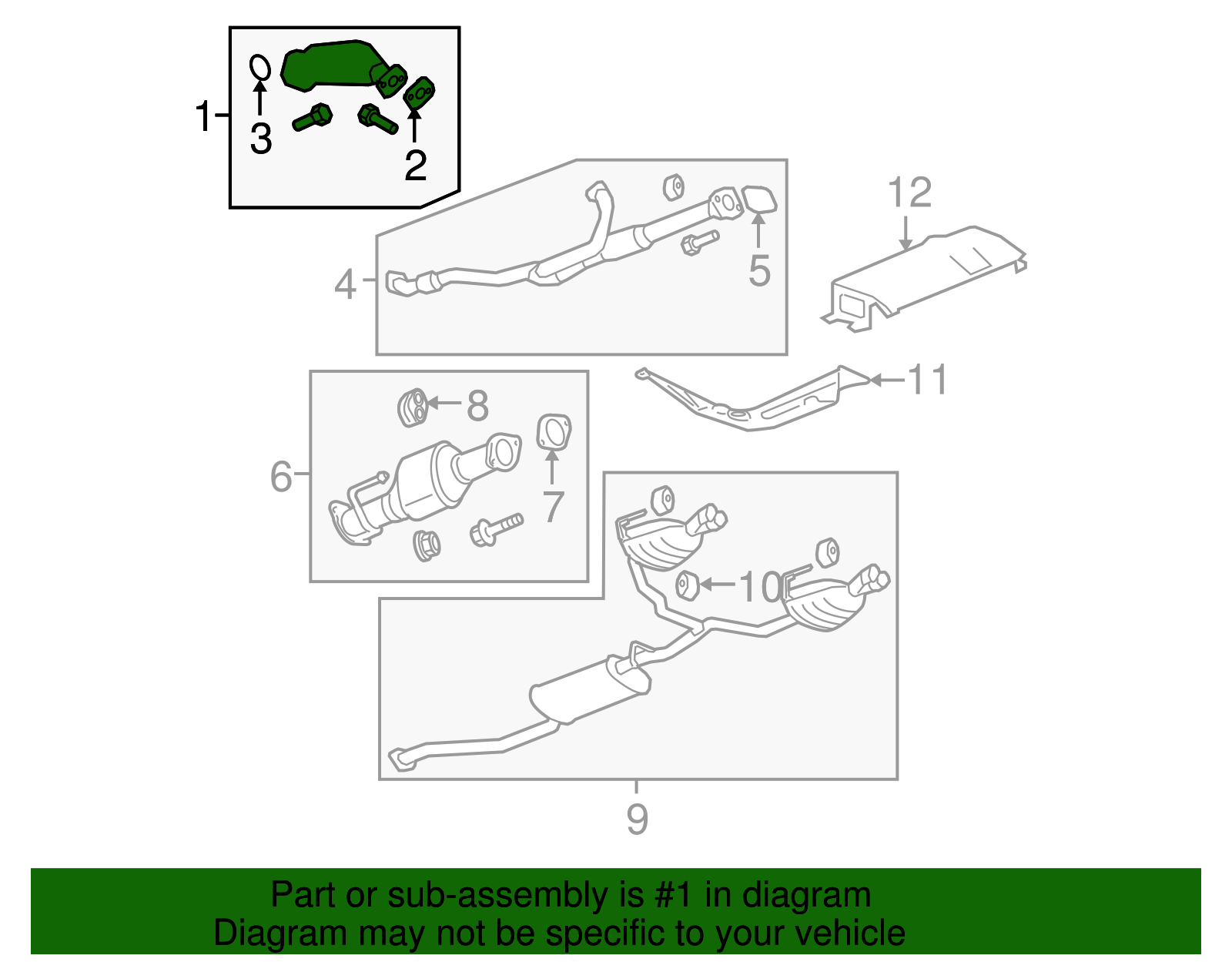 2012-2016 GM Driver Side 3-Way Catalytic Converter with Flanges, Gasket ...
