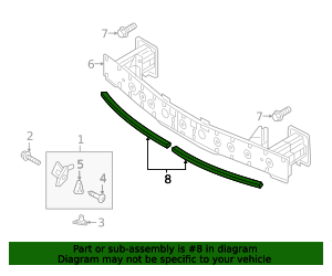 BDTS-50-2G1A - Impact Bar Seal Strip 2019-2024 Mazda 3 | Mazda ...