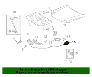 53601-52010-A4 - Hood Release Handle 2010-2021 Lexus | AutoNation Parts