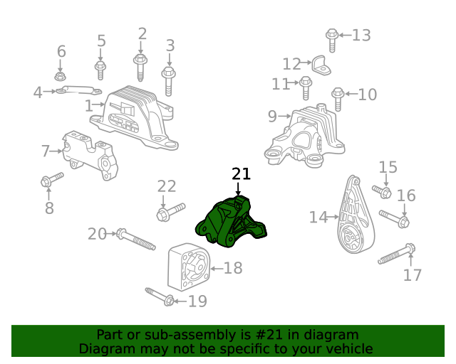 2018-2023 GM Transmission Rear Mount Bracket 23377401 GM ...