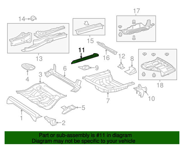 2012-2018 Toyota Side Panel 58314-06120 | Toyota Parts Center