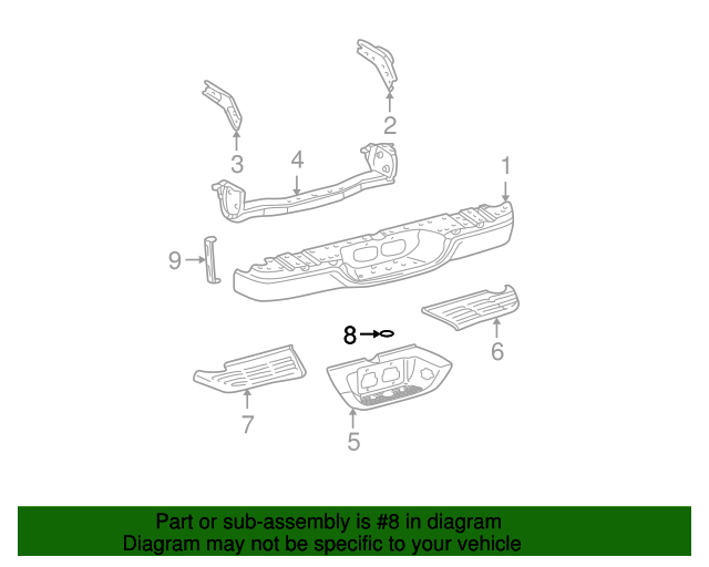 2003-2006 Toyota Tundra Center Plate Seal 52591-0C010 | OEM Parts Online
