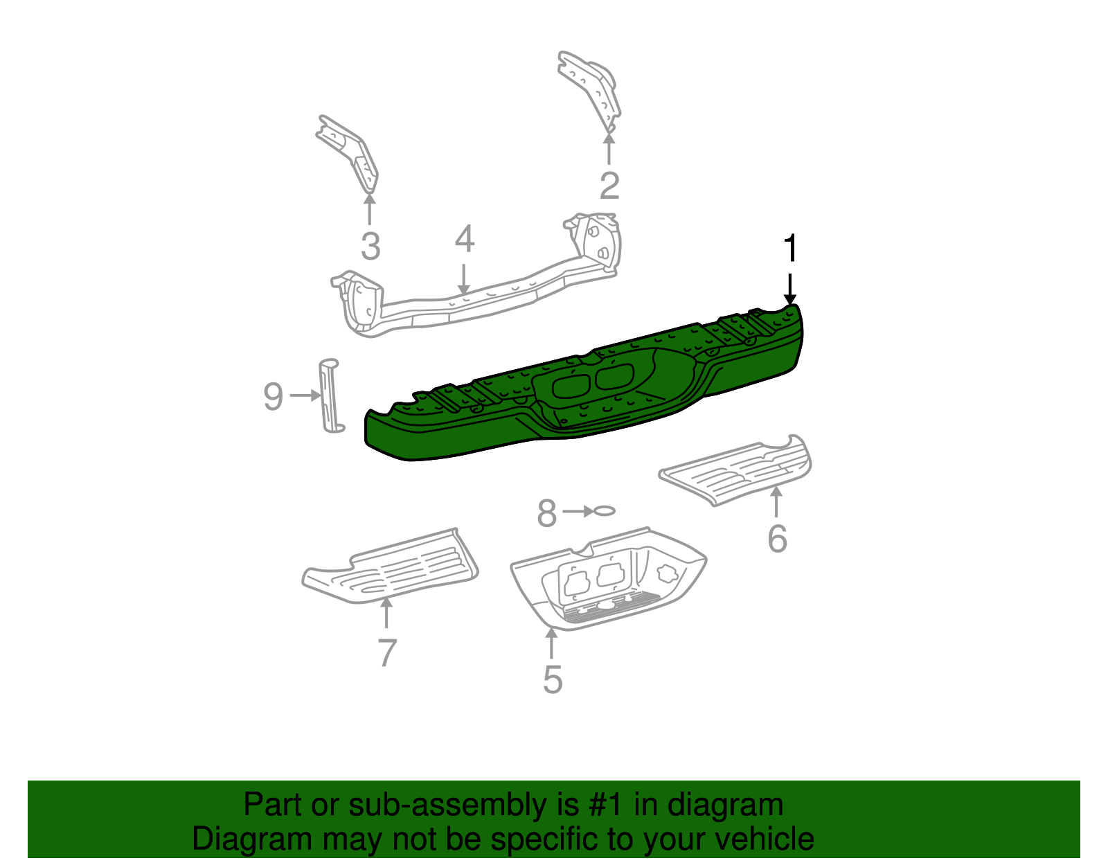 2003-2006 Toyota Tundra Rear Bumper 52151-0C040 | Toyota Parts Center