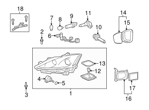 2006-2015 Lexus Headlight Bracket 81194-53010 | AutoNationParts.com