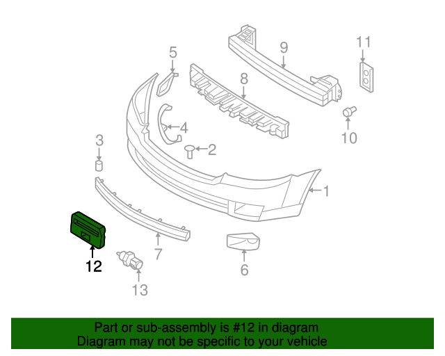 2006-2009 Lincoln OEM NEW 2006-2009 Lincoln Zephyr Bracket - License ...