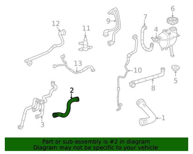 167-500-36-00 - Lower Hose 2020-2024 Mercedes-Benz | Mercedes-Benz USA ...