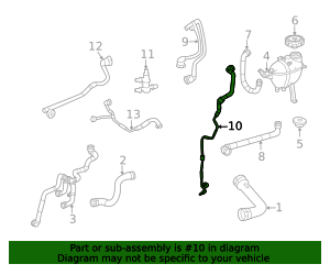 167-501-76-03 - Engine Coolant Overflow Hose 2020-2023 Mercedes-Benz ...
