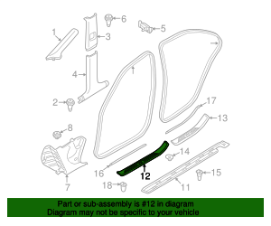 2000-2003 BMW M5 Sill Plate 51-47-2-466-367 | OEM Parts Online