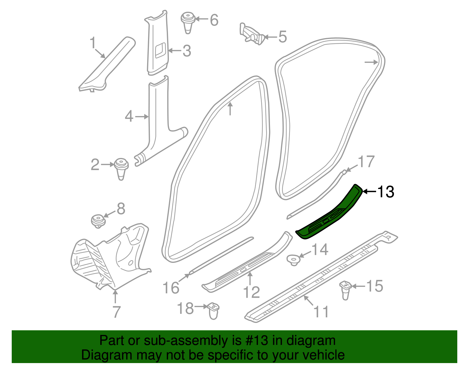 51-47-8-178-123 - Sill Plate - 1997-2003 BMW | Buy BMW Parts Now