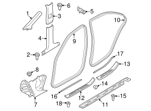 51727116403 - 1997-2003 BMW Opening Trim (51-72-7-116-403) | BMW of ...