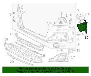 2020-2024 Audi Duct 8W6-121-763-C | Audi USA Parts