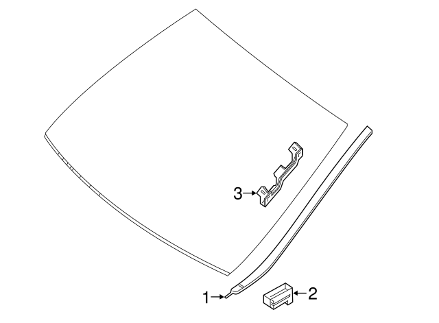 2017-2023 Mercedes-Benz Windshield Molding 213-690-12-82 | MB OEM Parts