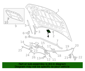 2020-2024 Volkswagen Hood Safety Catch 3V0-823-186-A | OEM Parts Online