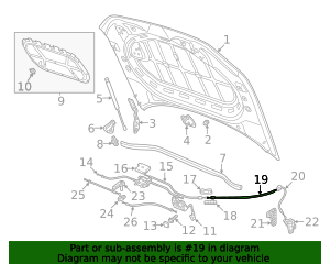 2020-2025 Volkswagen Release Cable 3CM-823-535 | OEM Parts Online