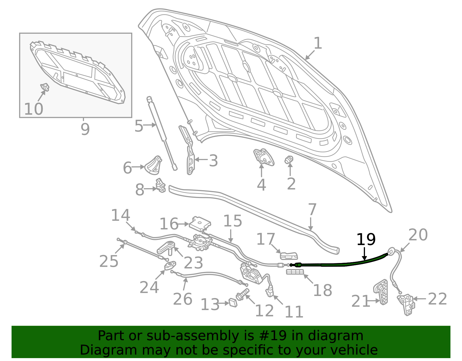 2020-2025 Volkswagen Release Cable 3CM-823-535 | OEM Parts Online