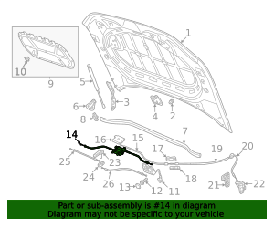 3CM-823-531 - Hood Release Cable 2020-2024 Volkswagen | AutoNation Parts