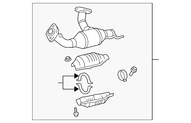 2005-2009 Toyota Catalytic Converter (Front) 17450-31030 | Toyota Parts ...