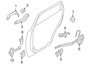 Genuine Handle, Outside for 2007-2012 Hyundai Veracruz | Part# 82651 ...