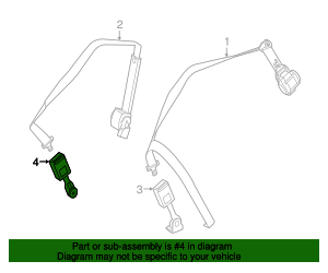 166-860-10-69 - Buckle 2012-2019 Mercedes-Benz | Mercedes-Benz USA Parts