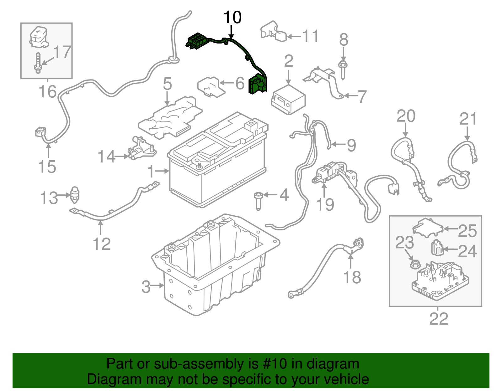 Genuine Positive Cable for 2013-2016 Land Rover | Land Rover Part ...